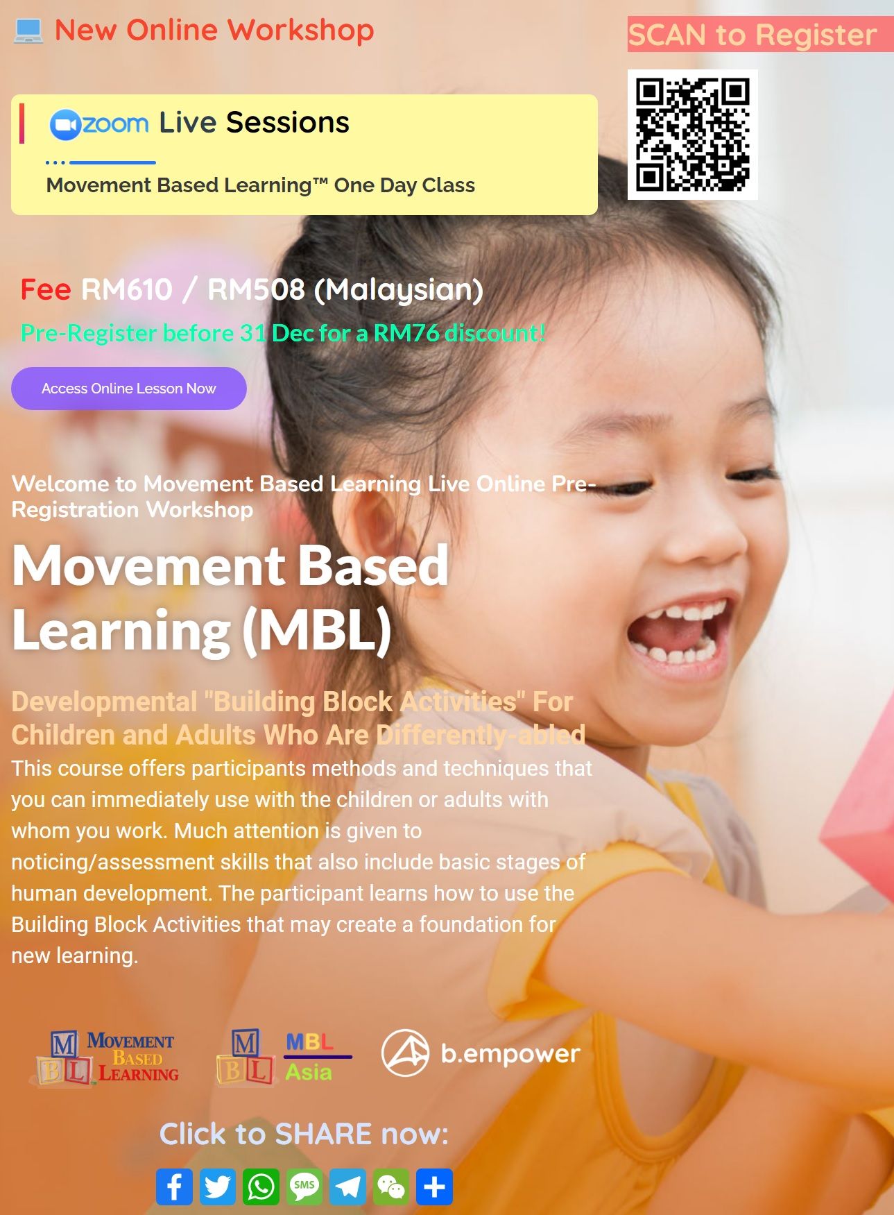 Movement Based Learning Live Online Pre-Registration Workshop – Empwr2u
