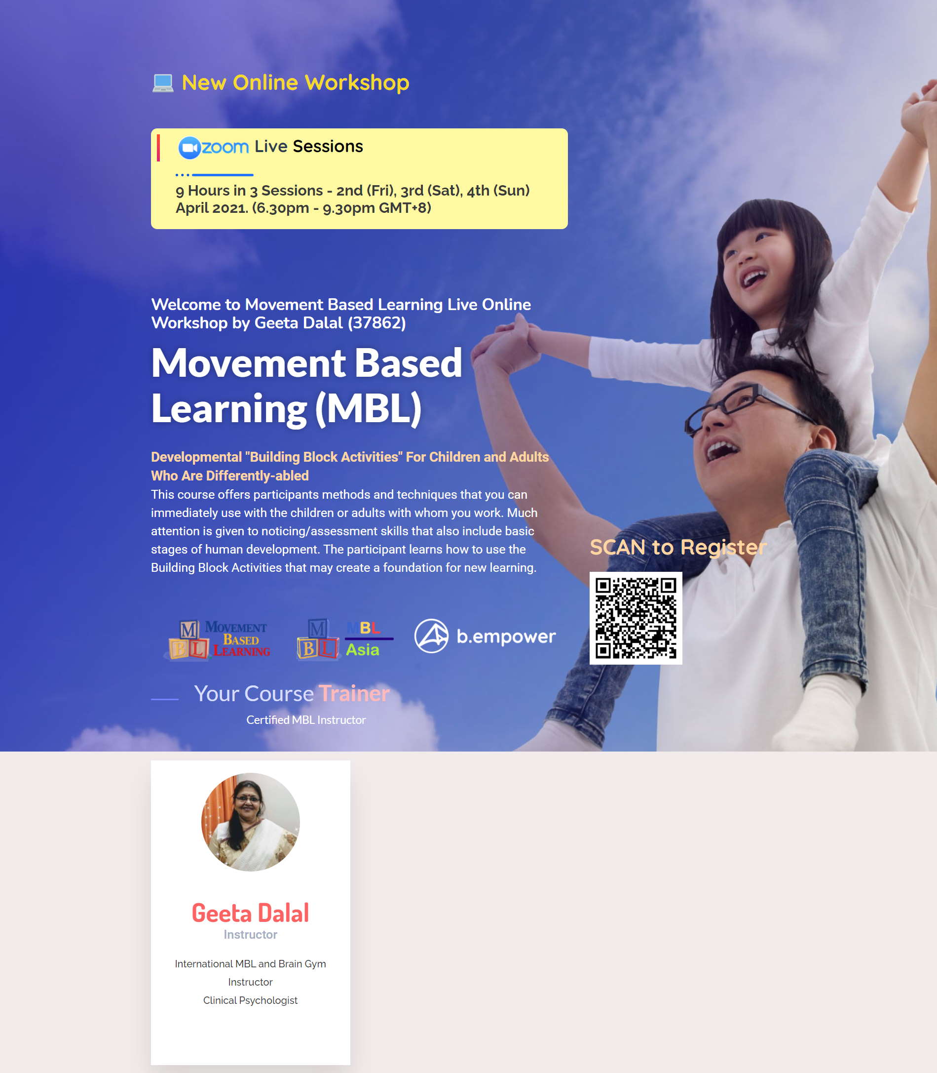 Movement Based Learning Live Online Workshop by Geeta Dalal (37862 ...