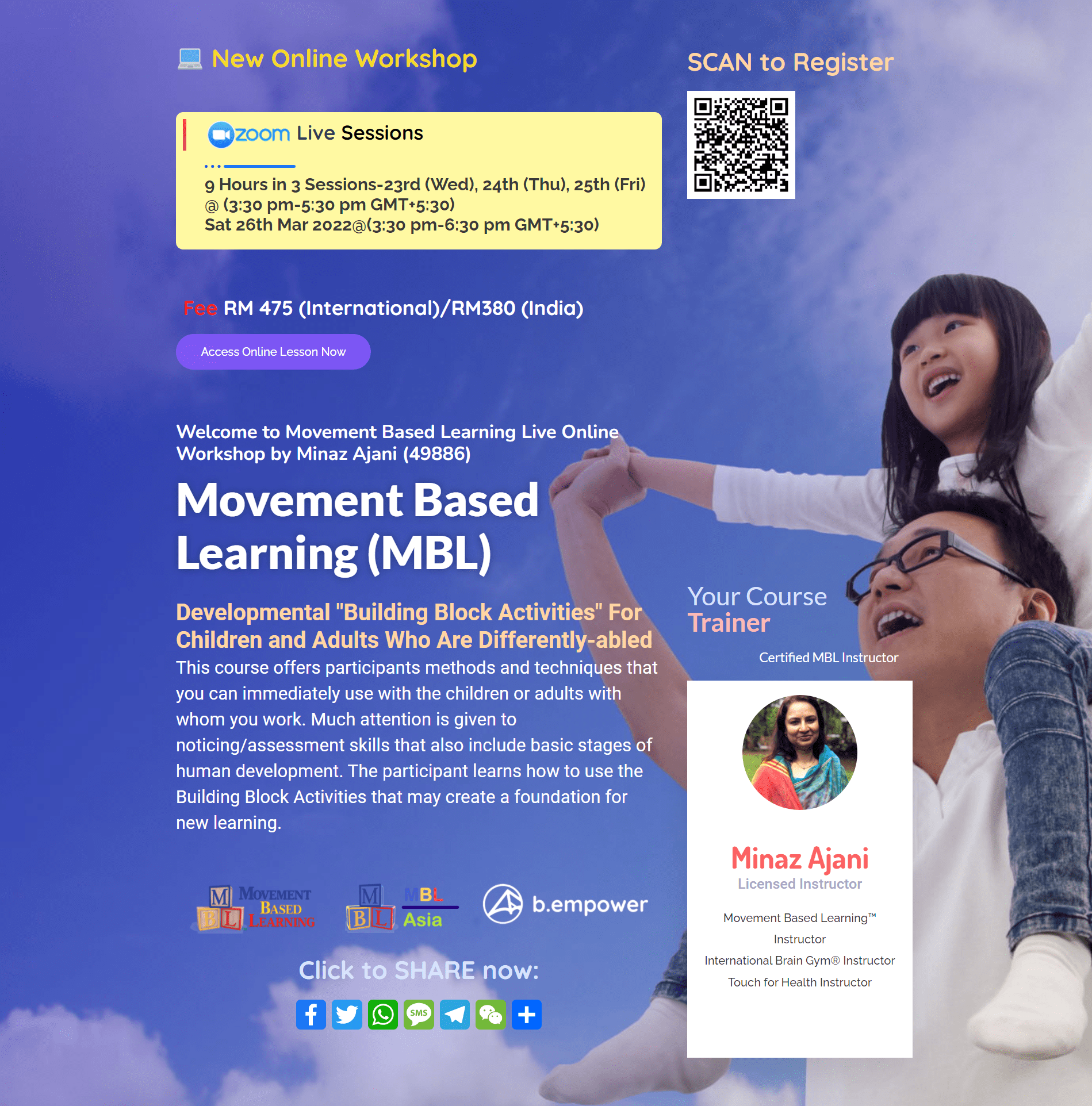 Movement Based Learning Live Online Workshop by Minaz Ajani (49886 ...