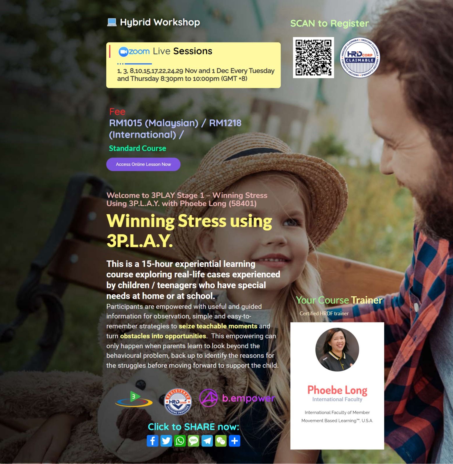 3PLAY Stage 1 – Winning Stress Using 3P.L.A.Y. with Phoebe Long (58401) – Empwr2u