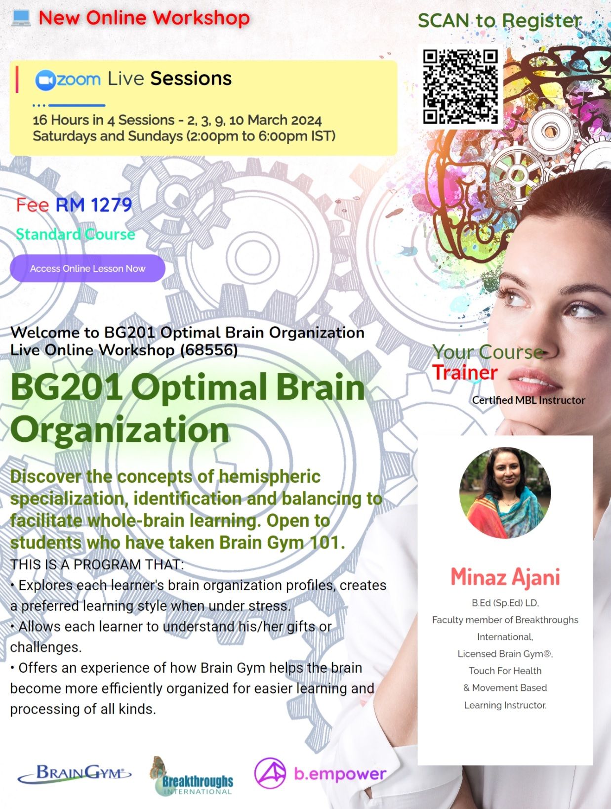 BG201 Optimal Brain Organization Live Online Workshop (68556) – Empwr2u